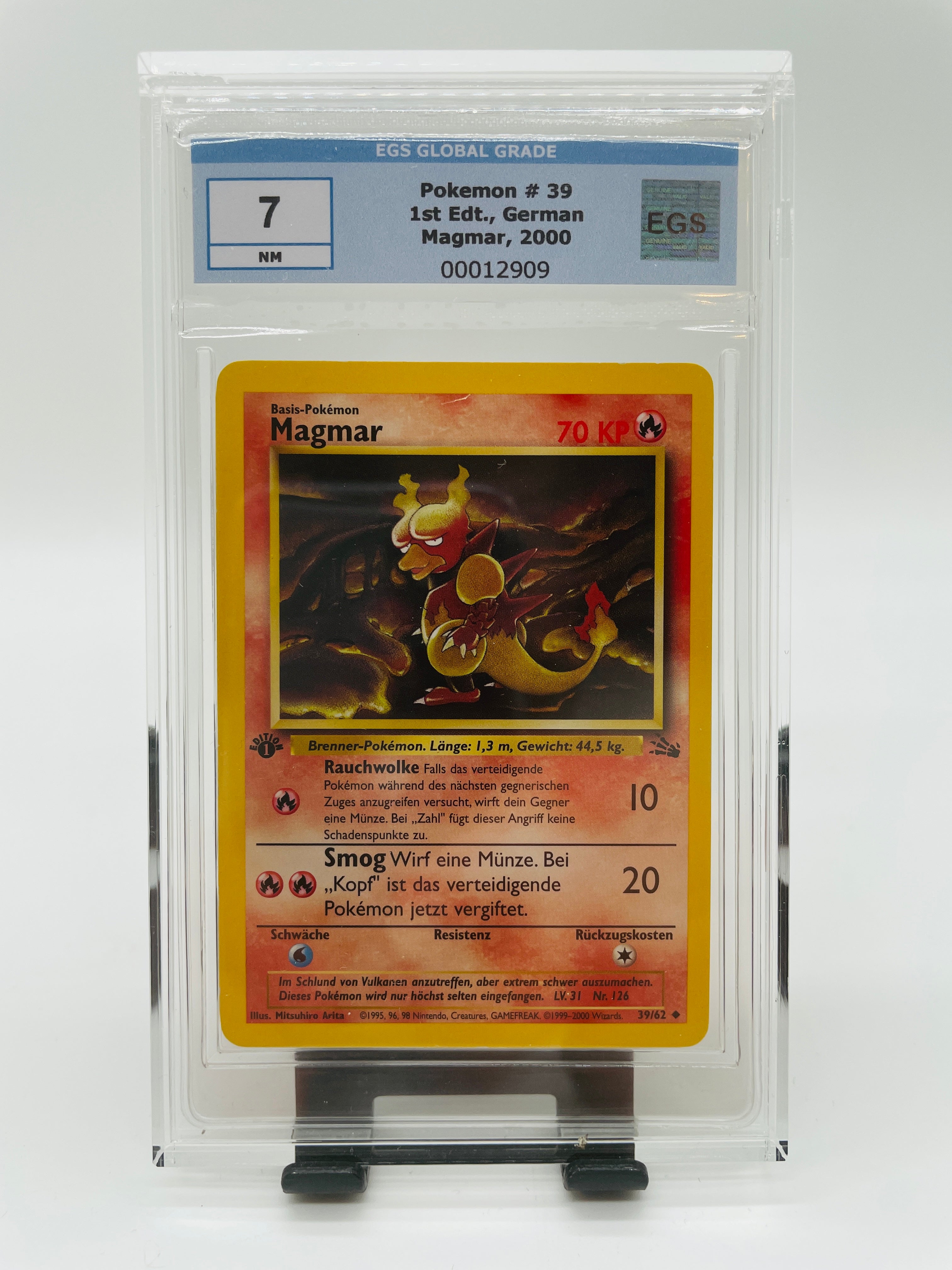Pokémon Magmar 1. Edition 39/62 EGS 7 - Fossil Set [Deutsch] – Retrogaming